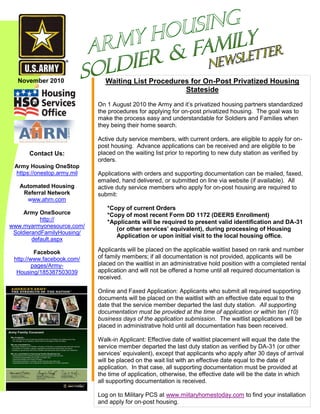 Soldier familynewsletter nov2010 | PDF