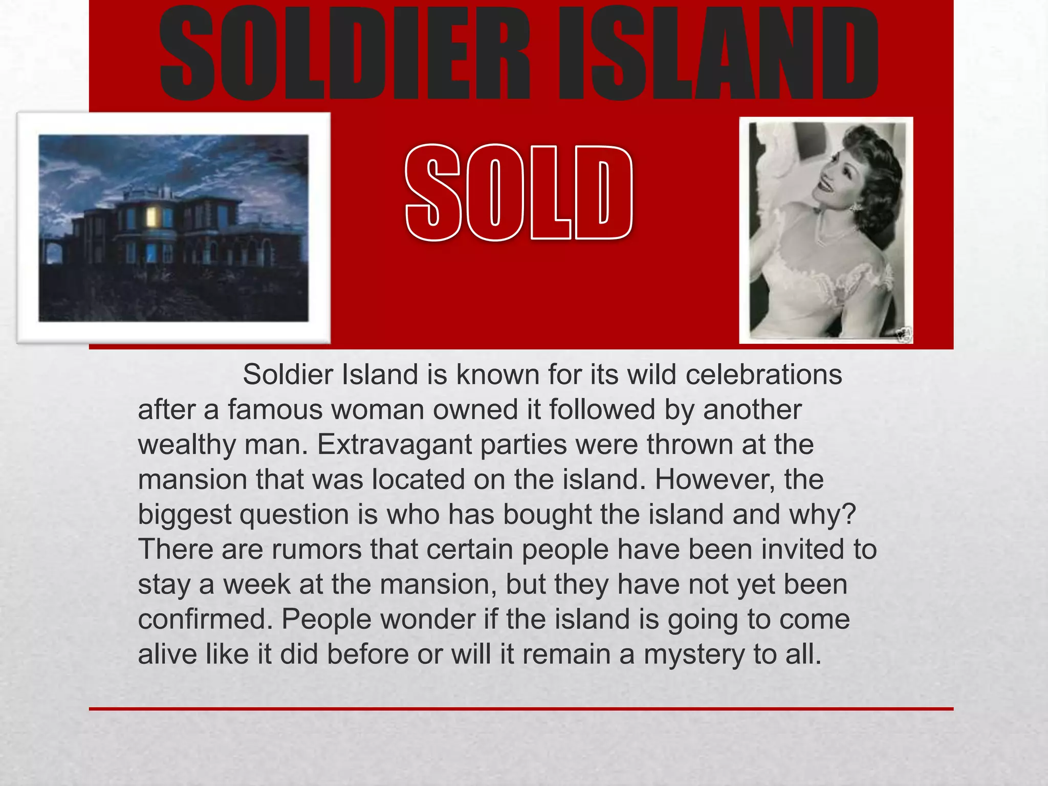 Soldier island sold | PPTX