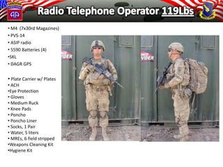 Soldier load rifle platoon soldier load with enablers | PDF