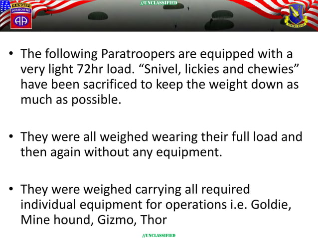 Soldier load rifle platoon soldier load with enablers | PDF