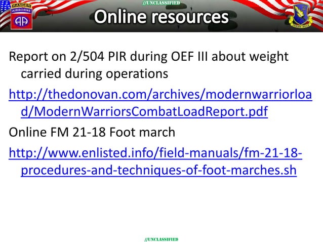 Soldier load rifle platoon soldier load with enablers | PDF