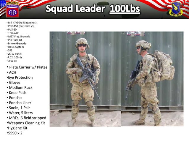Soldier load rifle platoon soldier load with enablers | PDF