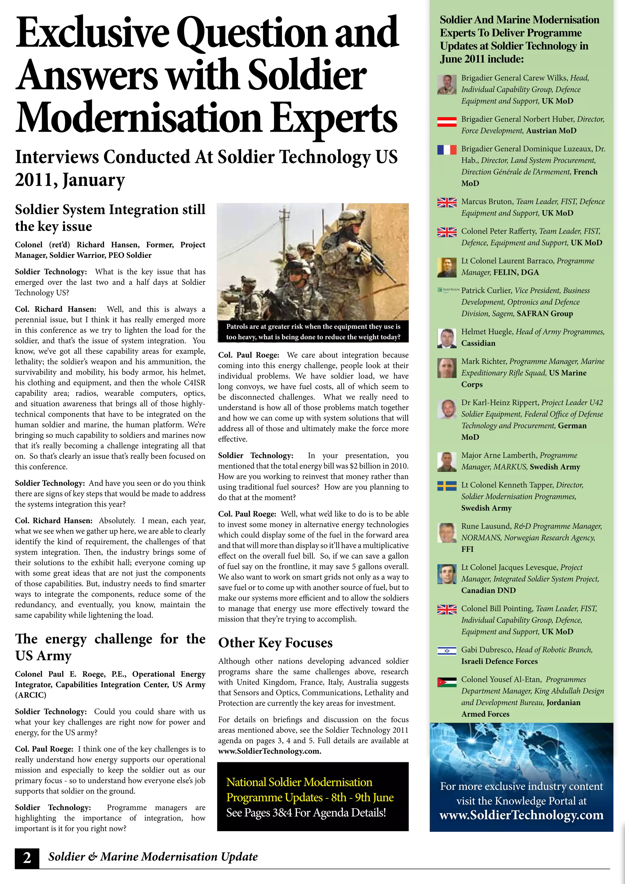 Soldier Modernisation and Systems newsletter | PDF