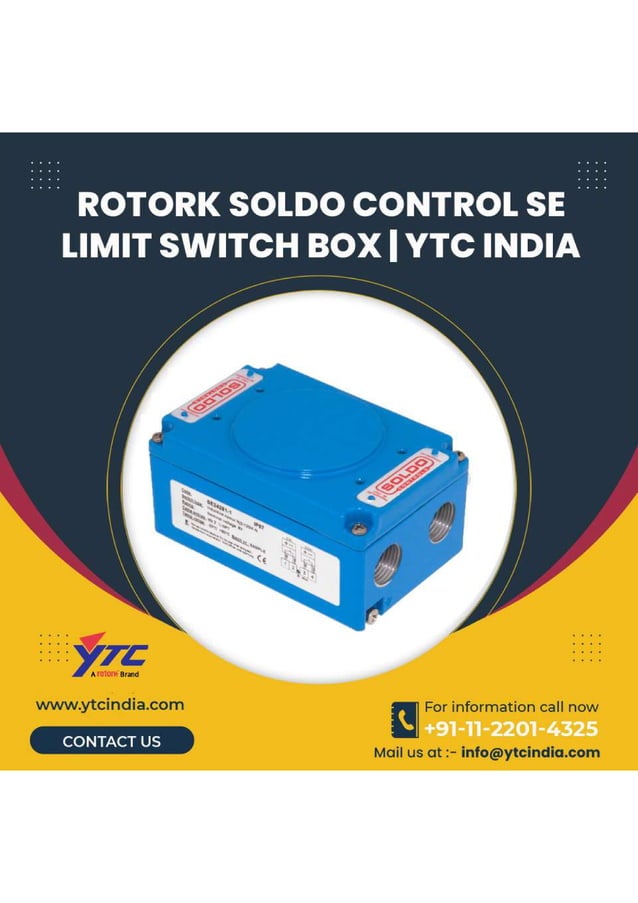 ROTORK SOLDO CONTROL SE LIMIT SWITCH BOX | YTC INDIA | PDF