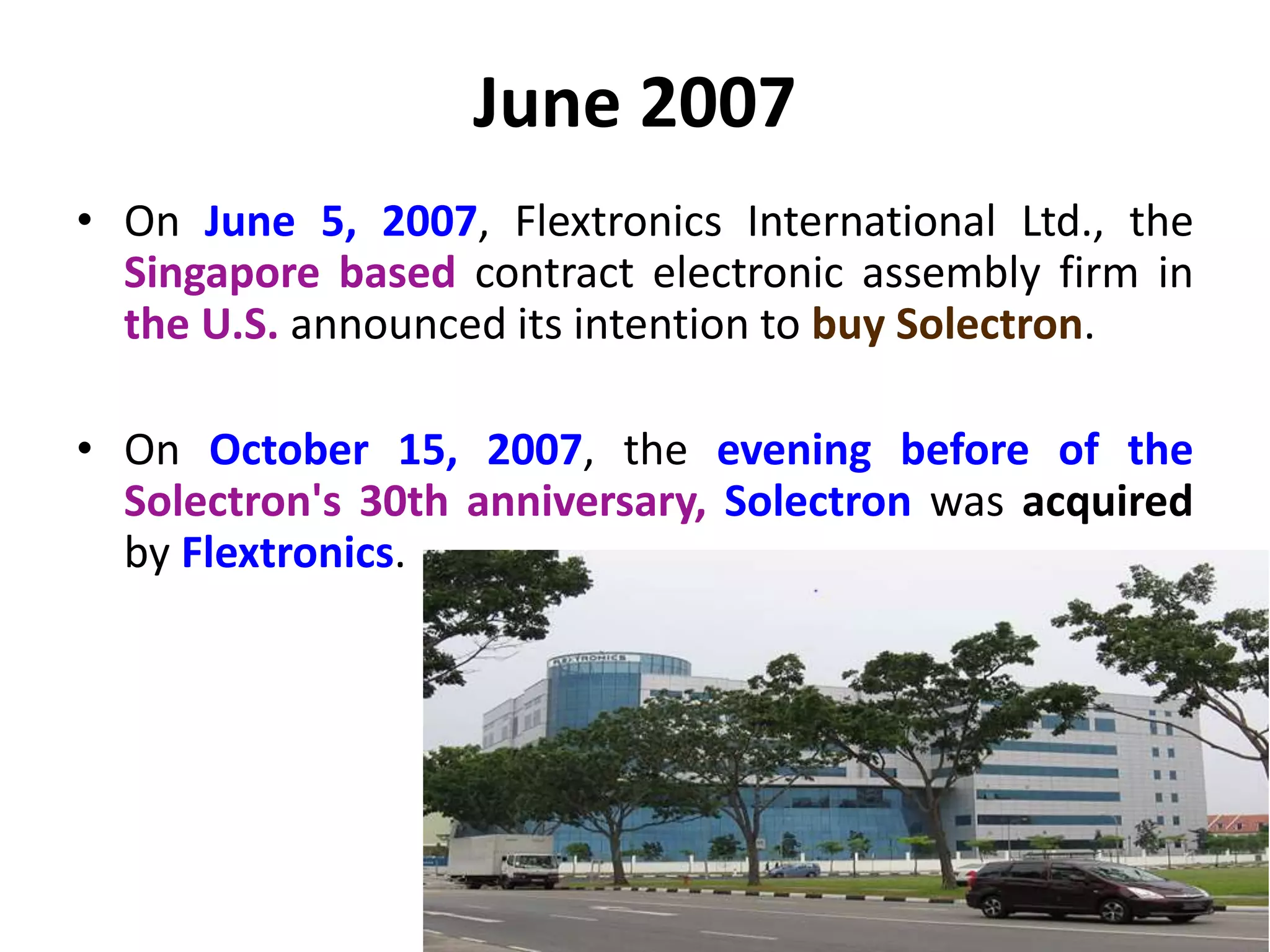 Solectron Case Study | PPTX