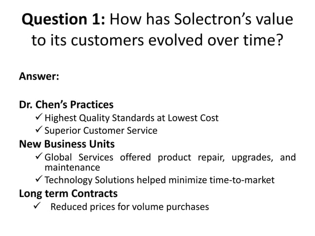Solectron Case Study | PPTX | Mergers and Acquisitions | Business Banking & Finance