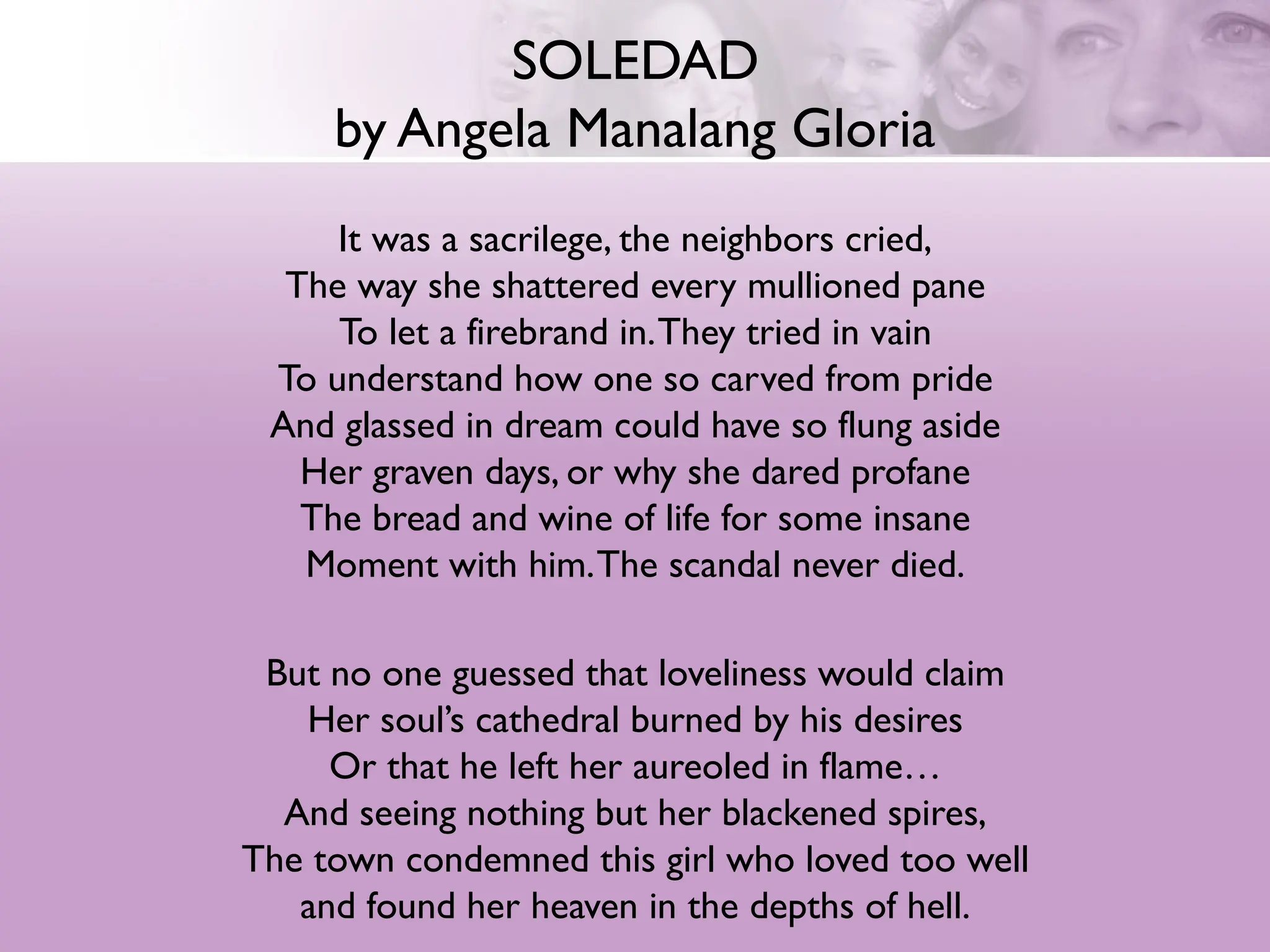Soledad by Angela Manalang Gloria - a story | PPTX