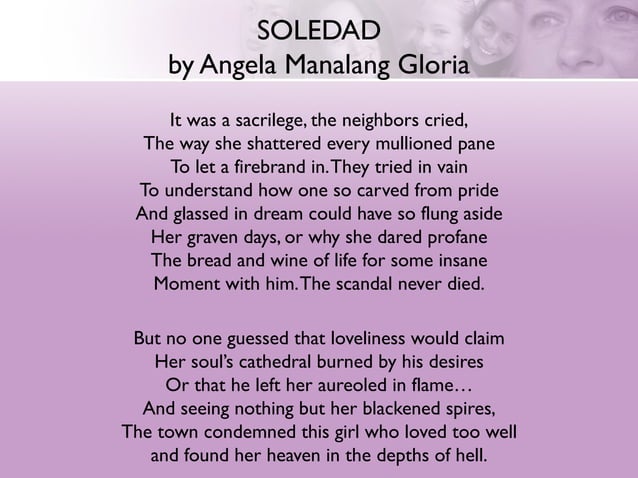 Soledad by Angela Manalang Gloria - a story | PPTX