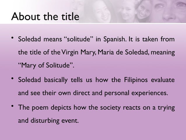 Soledad by Angela Manalang Gloria - a story | PPTX