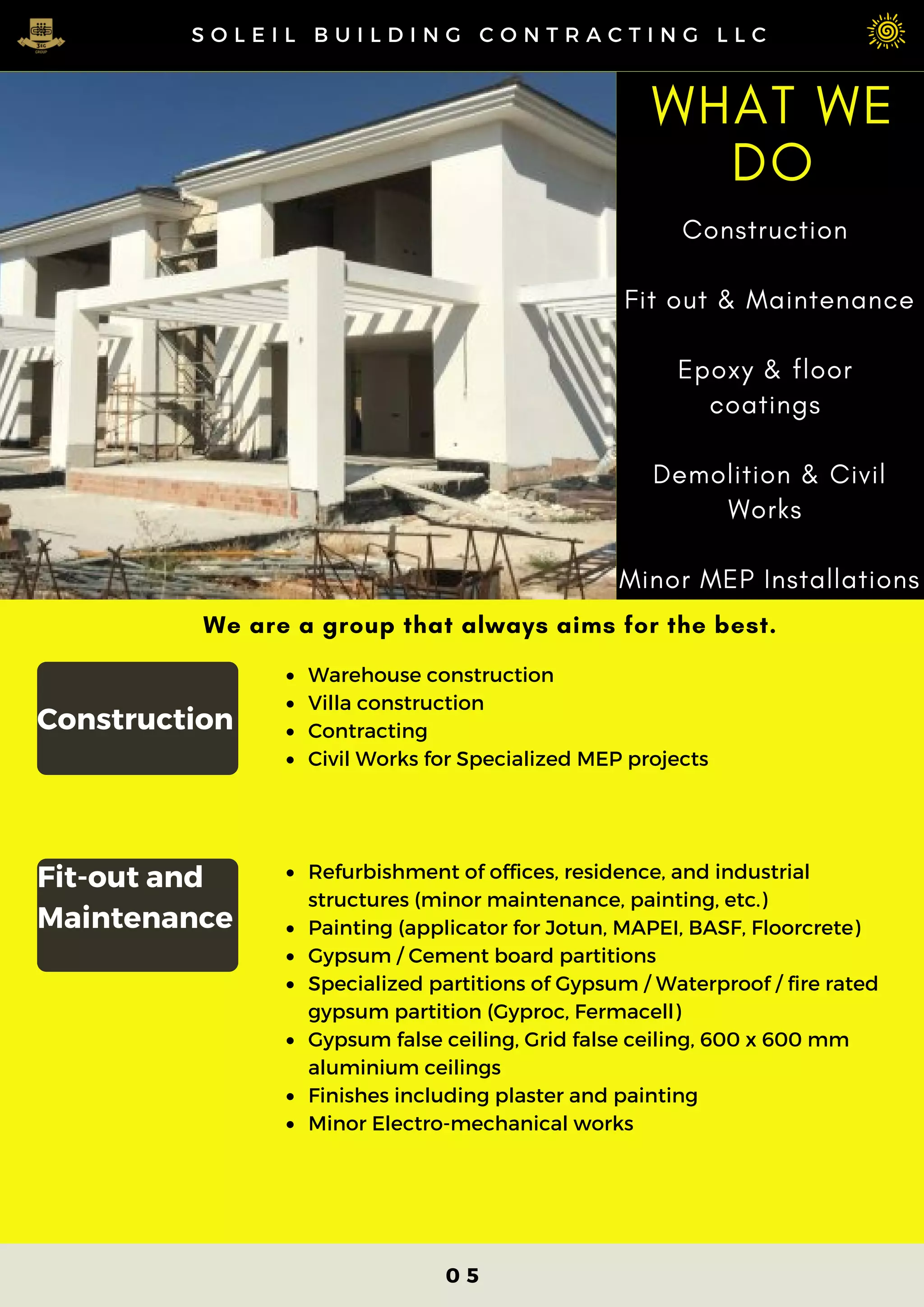 Soleil Building Contracting LLC | PDF