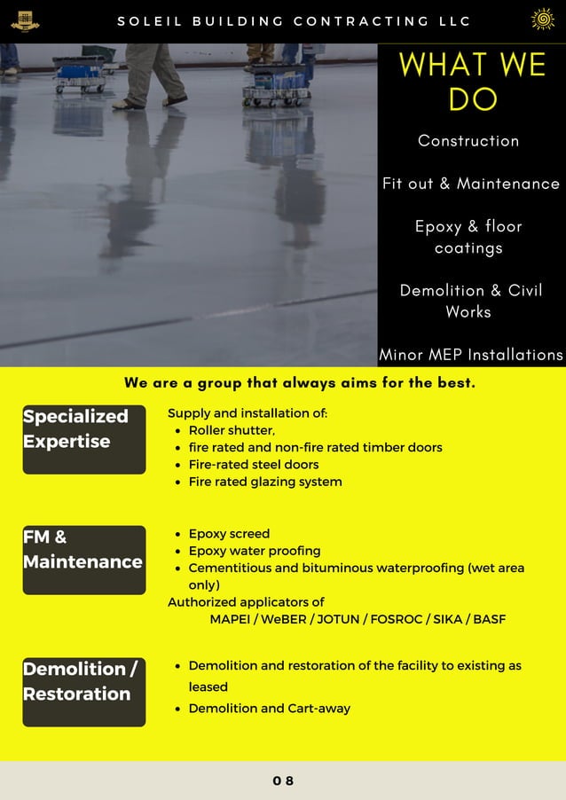Soleil Building Contracting LLC | PDF