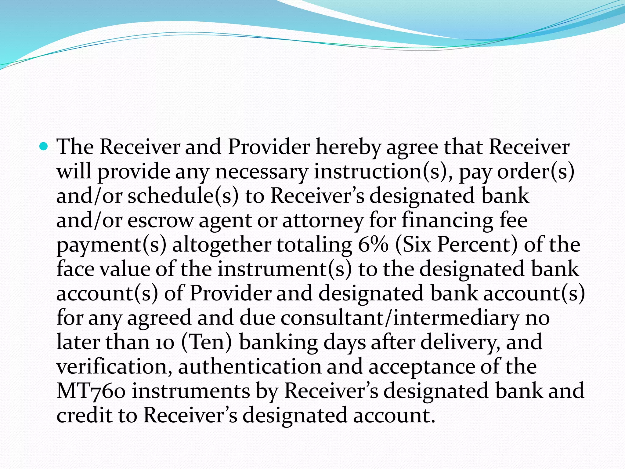 Soleil Bank Sblc Monetization Non Recourse Loan Ppt