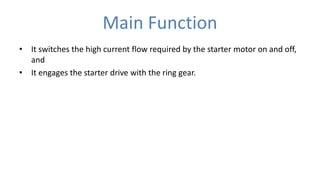 Solenoid switch for automobile | PPTX