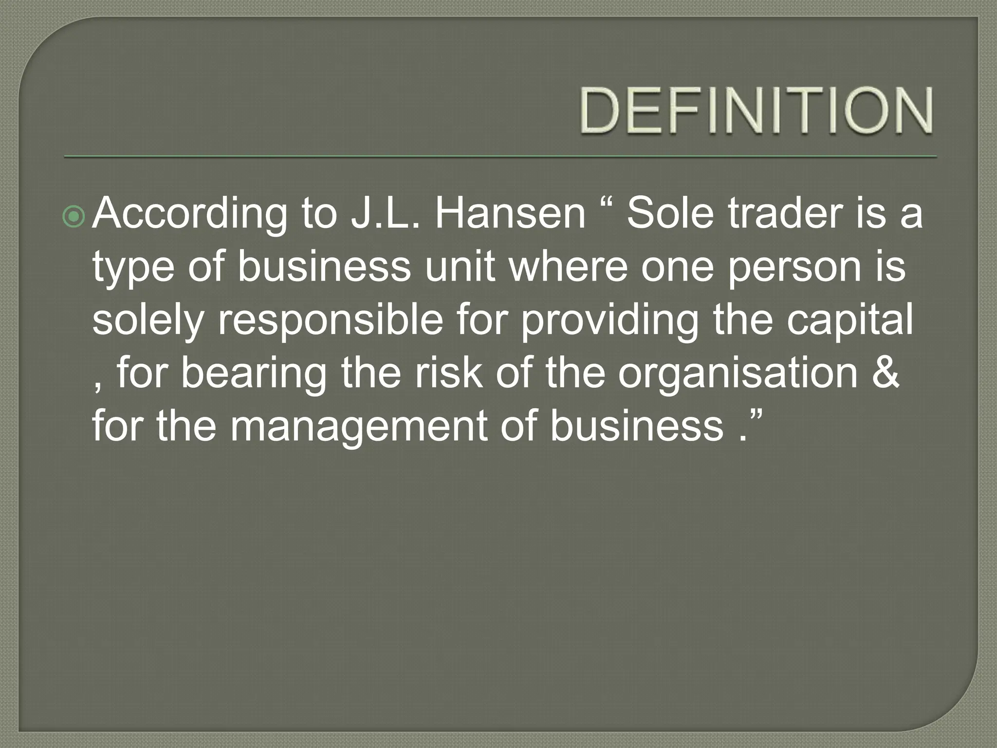 Sole Proprietership Economics Best Notes | PPT
