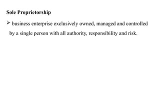 Sole Proprietorship - Forms of Organization.pptx