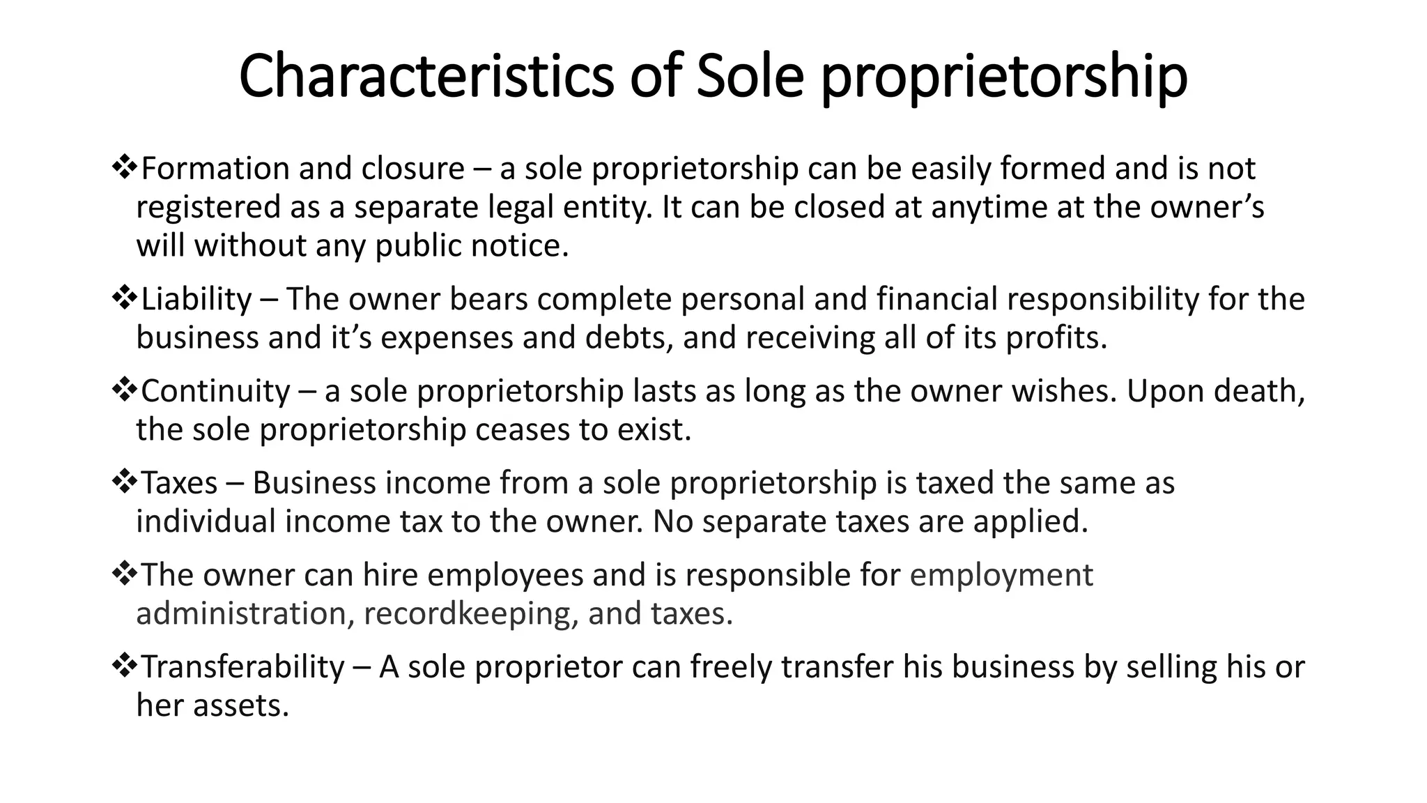 Sole proprietorship and partnership | PPTX
