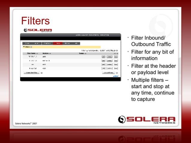 Solera Networks | PPT | Computer Networking | Computing