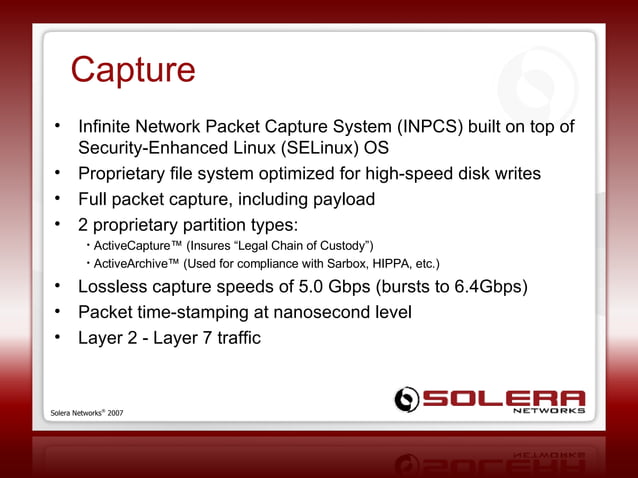 Solera Networks | PPT | Computer Networking | Computing