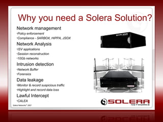 Solera Networks | PPT