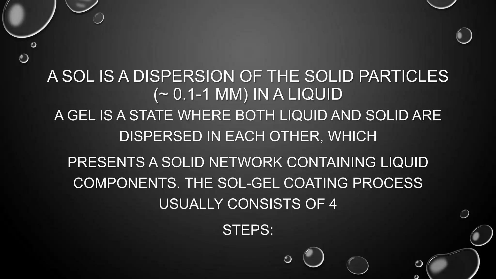 Sol gel chemistry | PPTX