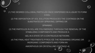 Sol gel chemistry | PPTX