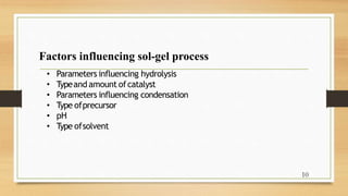 Sol gel method and solid state reactions | PPTX