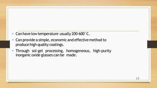 Sol gel method and solid state reactions | PPTX