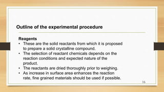 Sol gel method and solid state reactions | PPTX