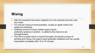 Sol gel method and solid state reactions | PPTX