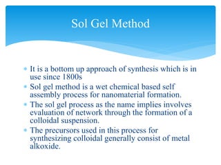 sol gel synthesis synthesis synthesis-3.pptx