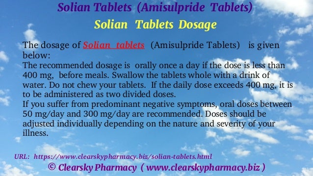 Solian Tablets (Amisulpride tablets) | PPT