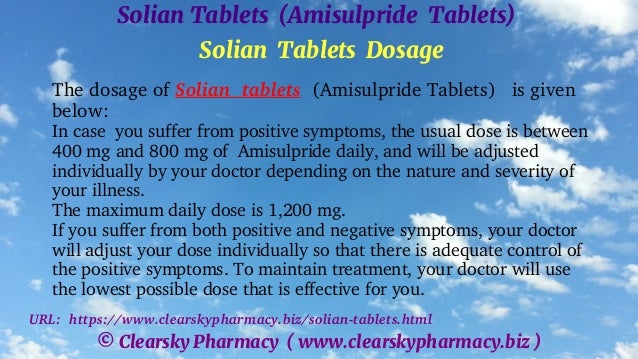 Solian Tablets (Amisulpride tablets) | PPT