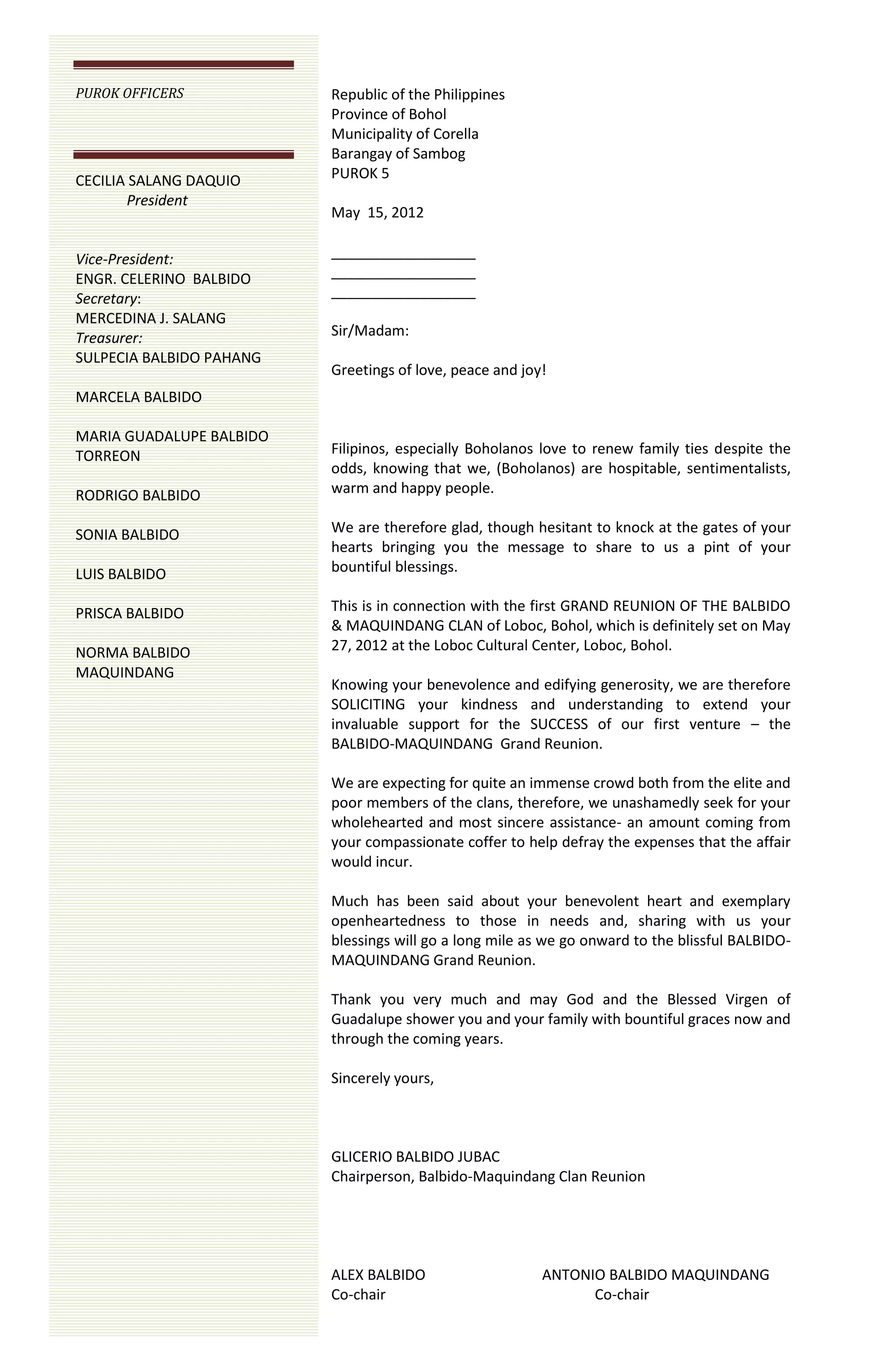 Solicitation.purok | DOCX
