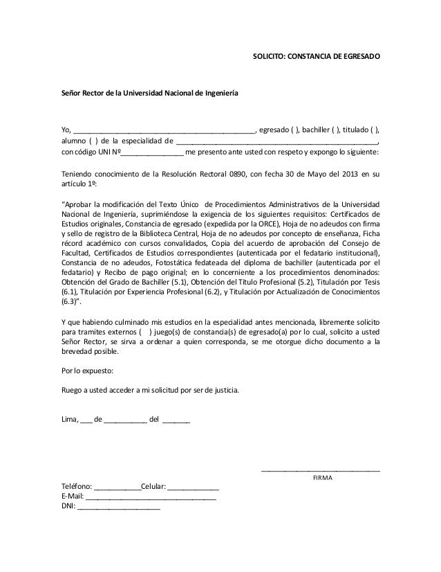 Solicitud constancia egresado Solicitud constancia egresado