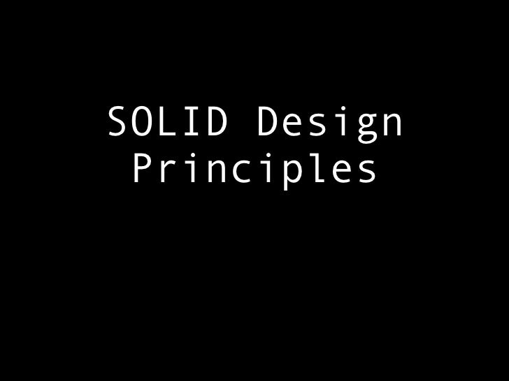 SOLID Design Principles