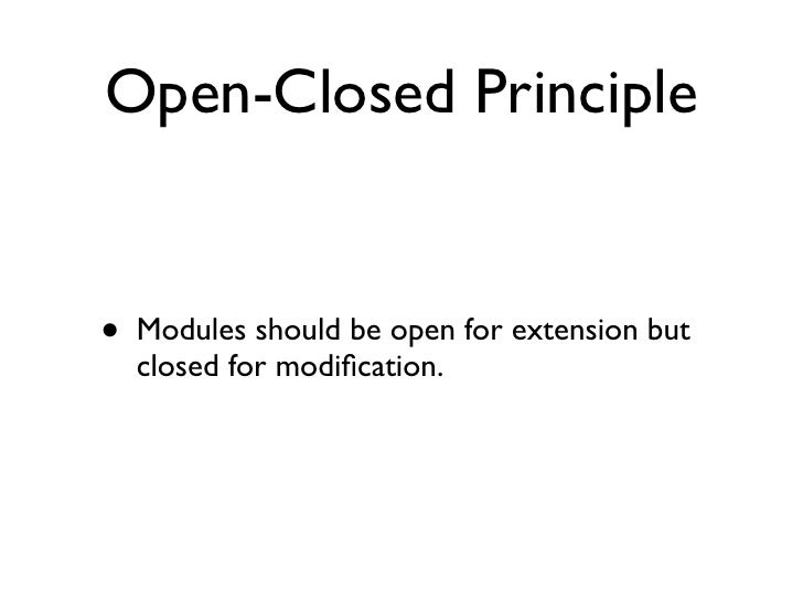 Object Oriented Design Principles