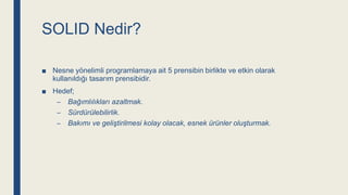 Solid Prensipleri | PPT