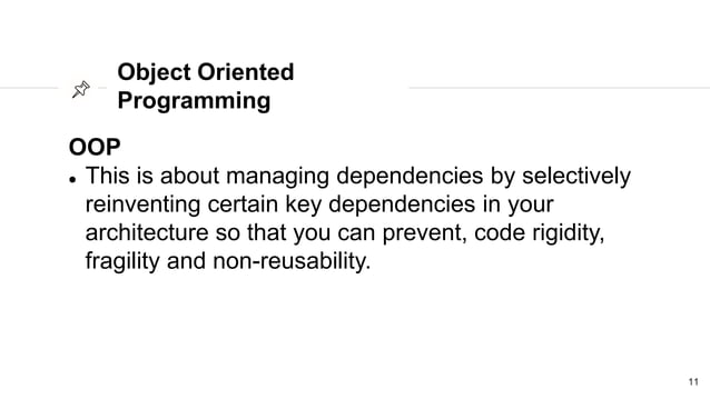 S.O.L.I.D: Principles of OOP and Agile design | PPTX | Programming Languages | Computing