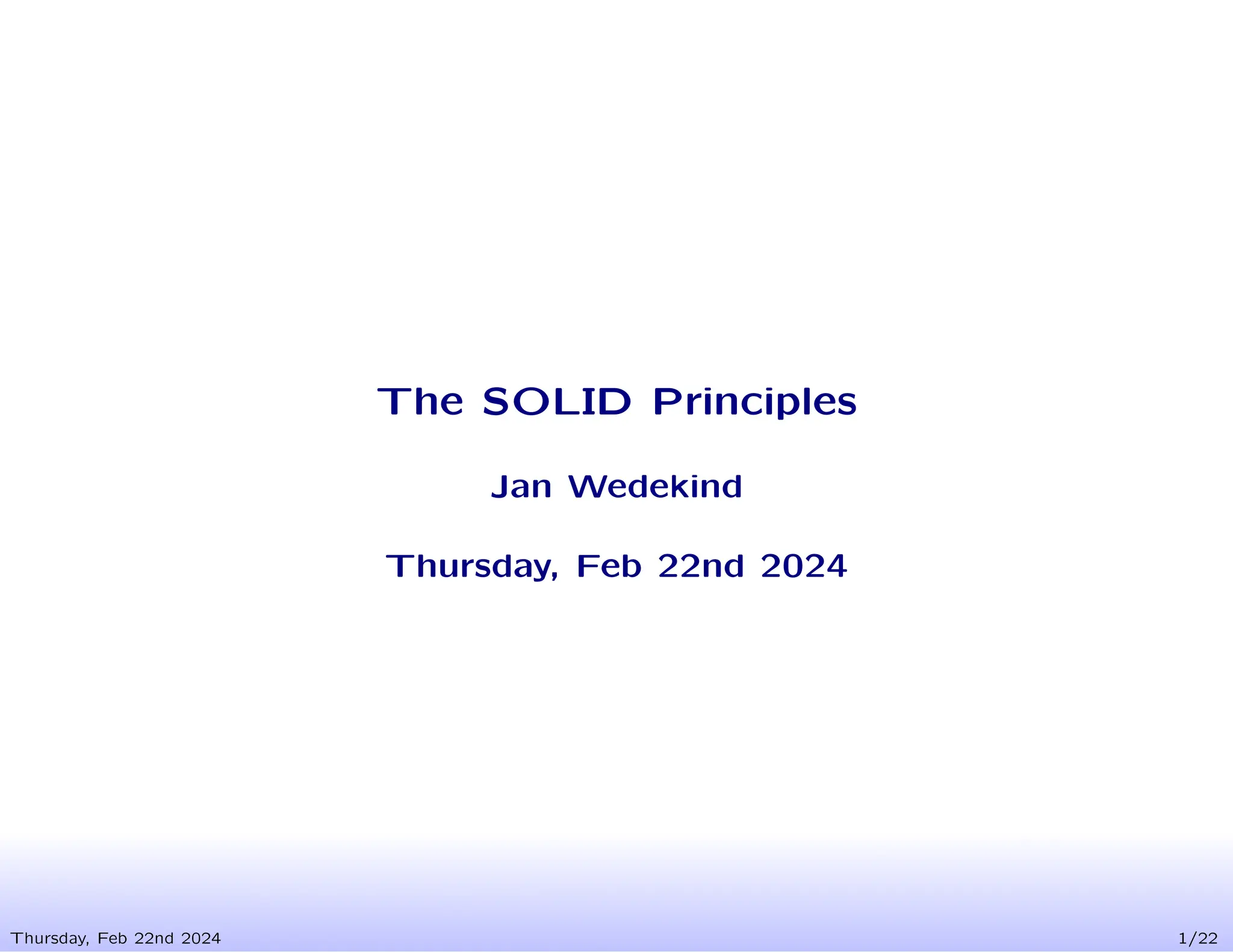 The SOLID Principles for Software Design | PPT