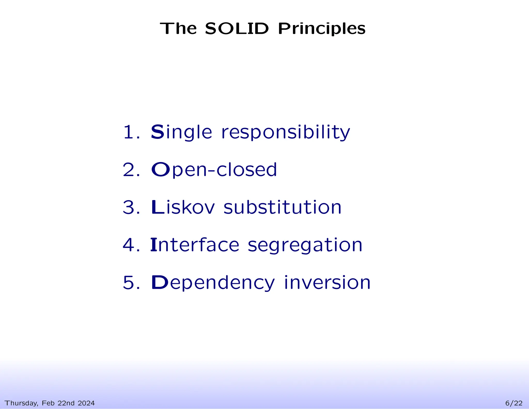 The SOLID Principles for Software Design | PPT