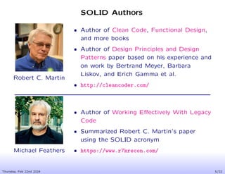 The SOLID Principles for Software Design | PPT
