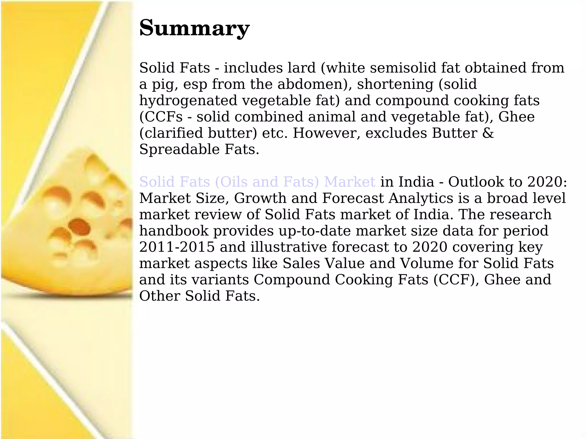 Solid fats-market -in -india | PPT