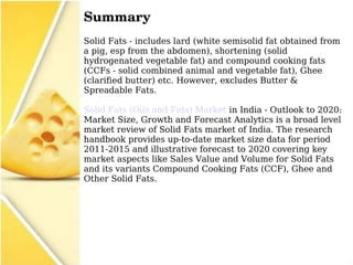 Solid fats-market -in -india | PPT