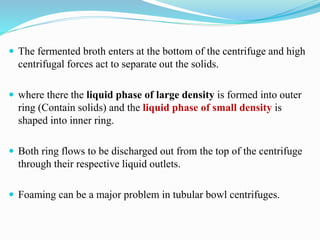 Solid liquid separation Downstream processing | PPTX