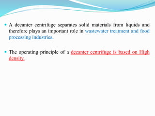 Solid liquid separation Downstream processing | PPTX