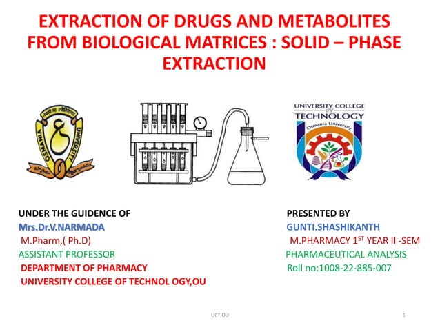 Solid - Phase Extraction By GUNTI SHASHIKANTH | PPTX