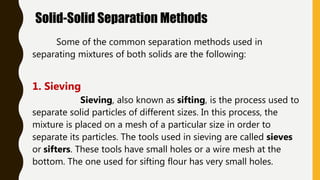 Solid solid separation methods | PPTX