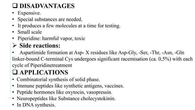 Solid and Solution phase peptide synthesis PPT.pptx | Chemistry | Science