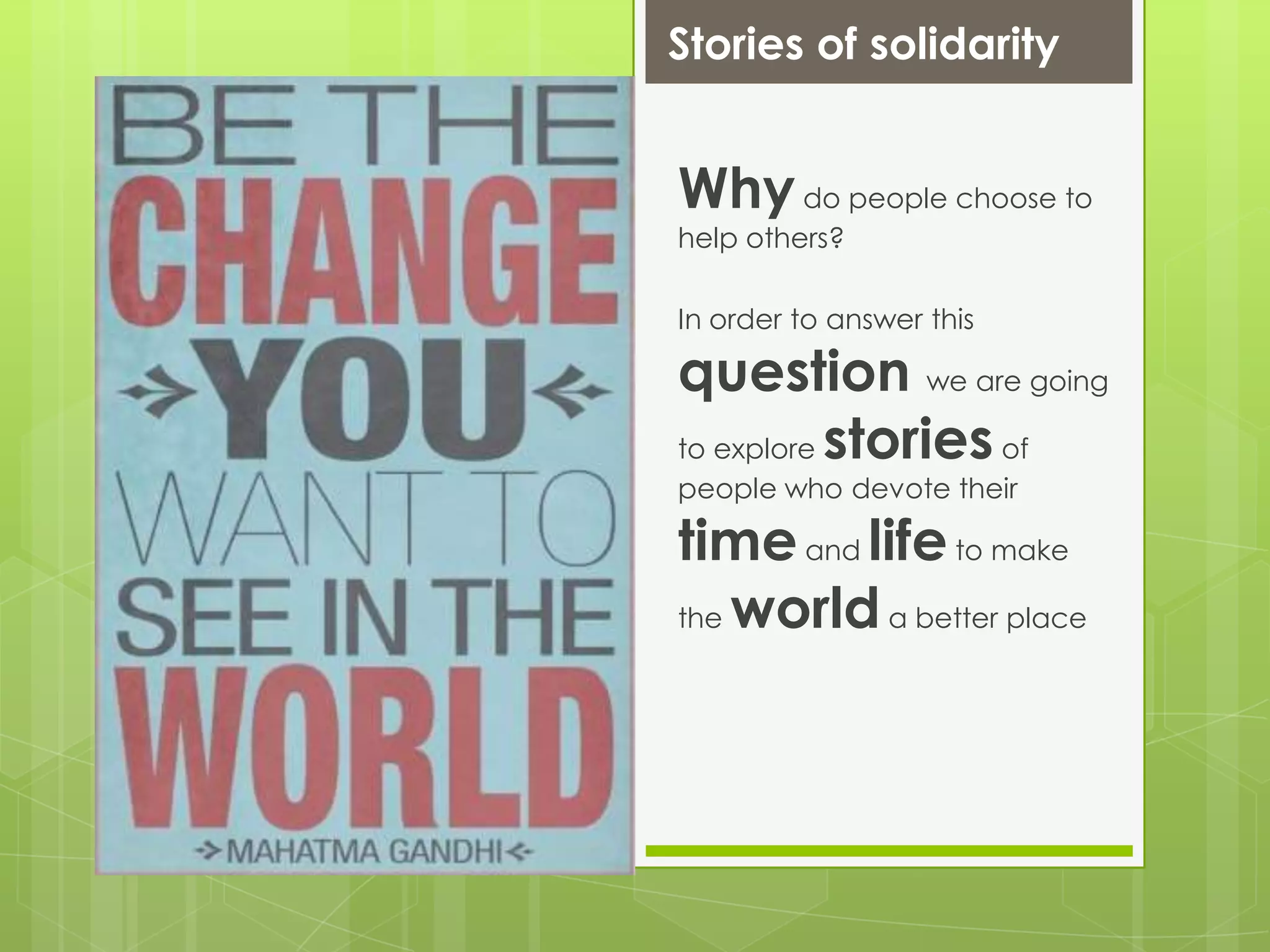 Solidarity: project presentation | PPT