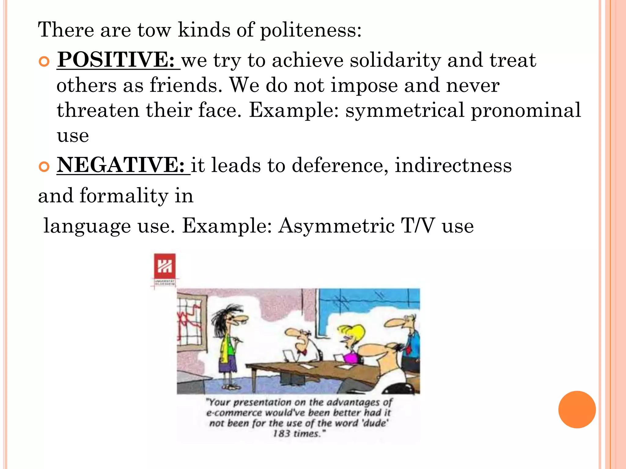 Solidarity and politeness | PPTX